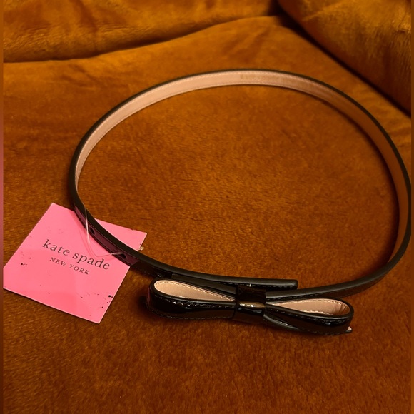 kate spade | Accessories | Nwt 58 Kate Spade Shoestring Bow Tie Leather ...